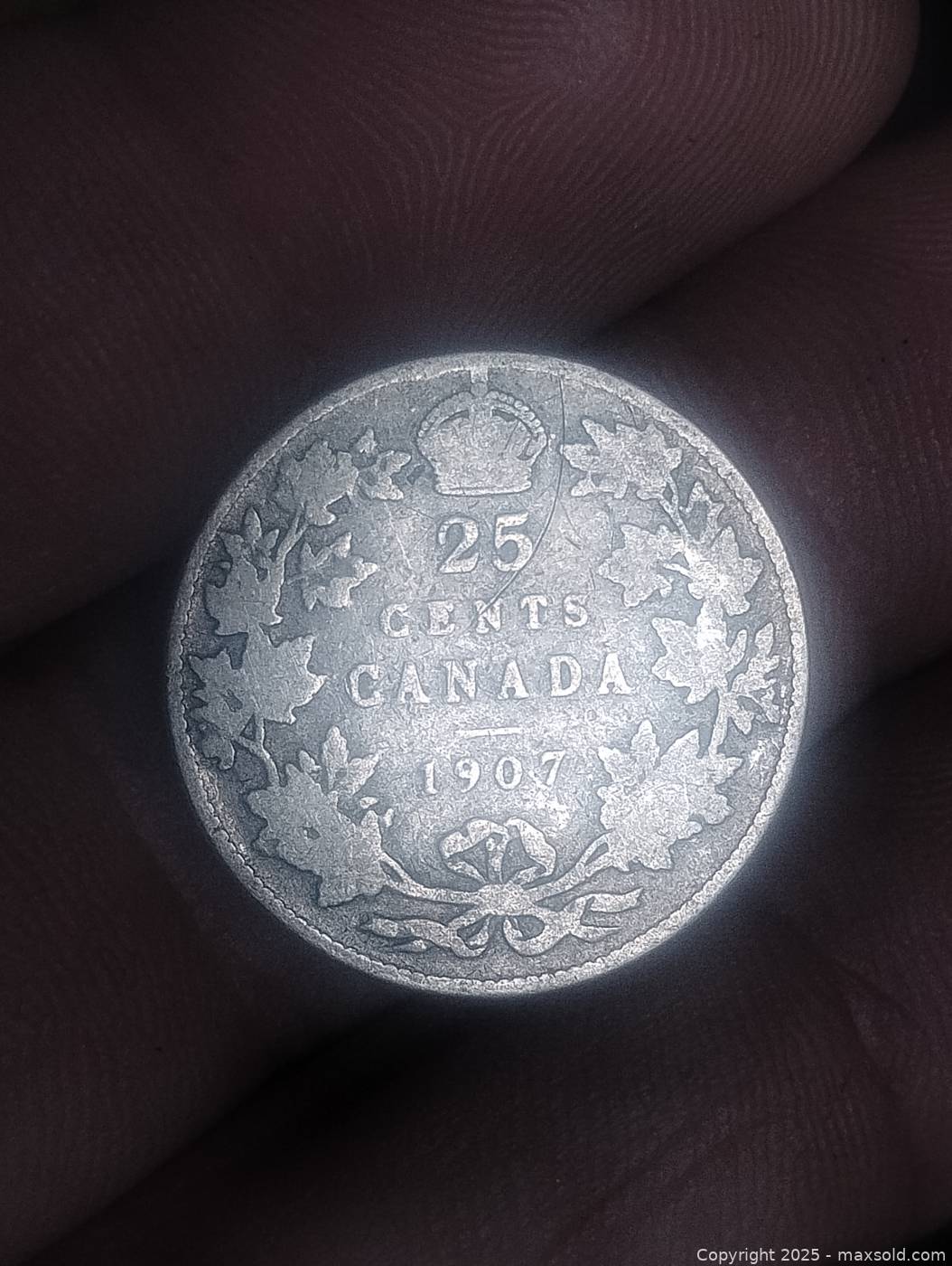 1907 25 cent .925 sterling silver king Edward coin | South Frontenac ...