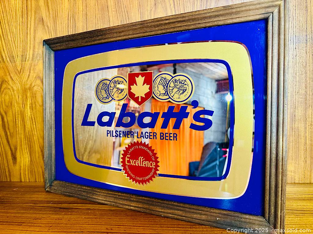 Vintage Labatt's BLUE Pilsner Lager Beer Advertising Mirror | Hamilton ...