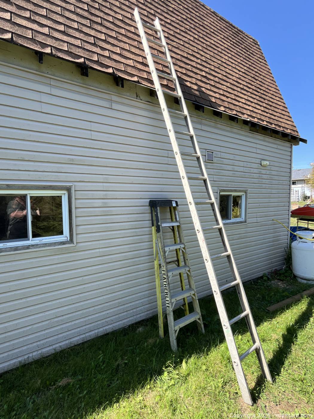Featherlite Step Ladder and Long Aluminum Straight Ladder | Kingston (Ontario, Canada) SELLER ...