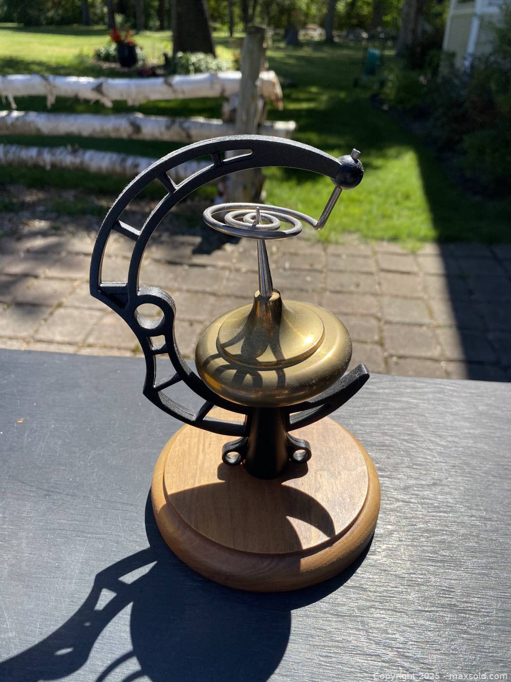 Vintage Desktop Brass and Wood Gyroscope | Midland (Ontario, Canada ...