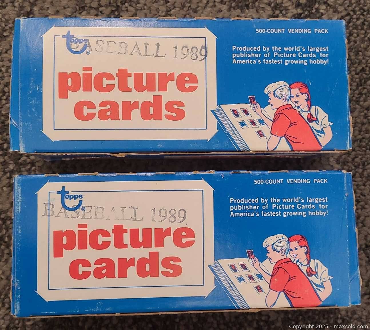 2x lot of 1989 Topps baseball vending boxes Nolan Ryan Roger Clemens ...