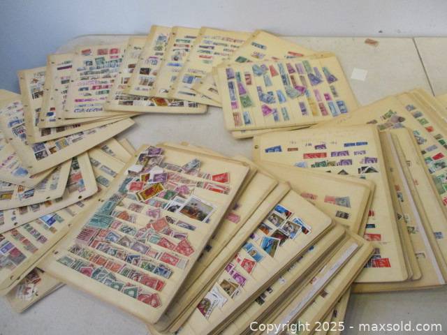 Large USA Stamp Collection With Some World Stamps By Country. About 120 ...