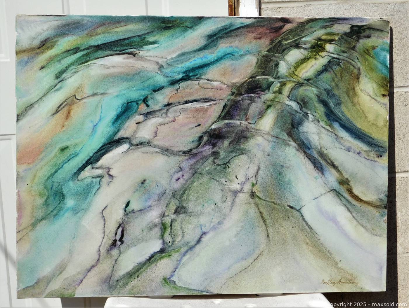 Geoffrey David Armstrong original abstract painting, signed and ...