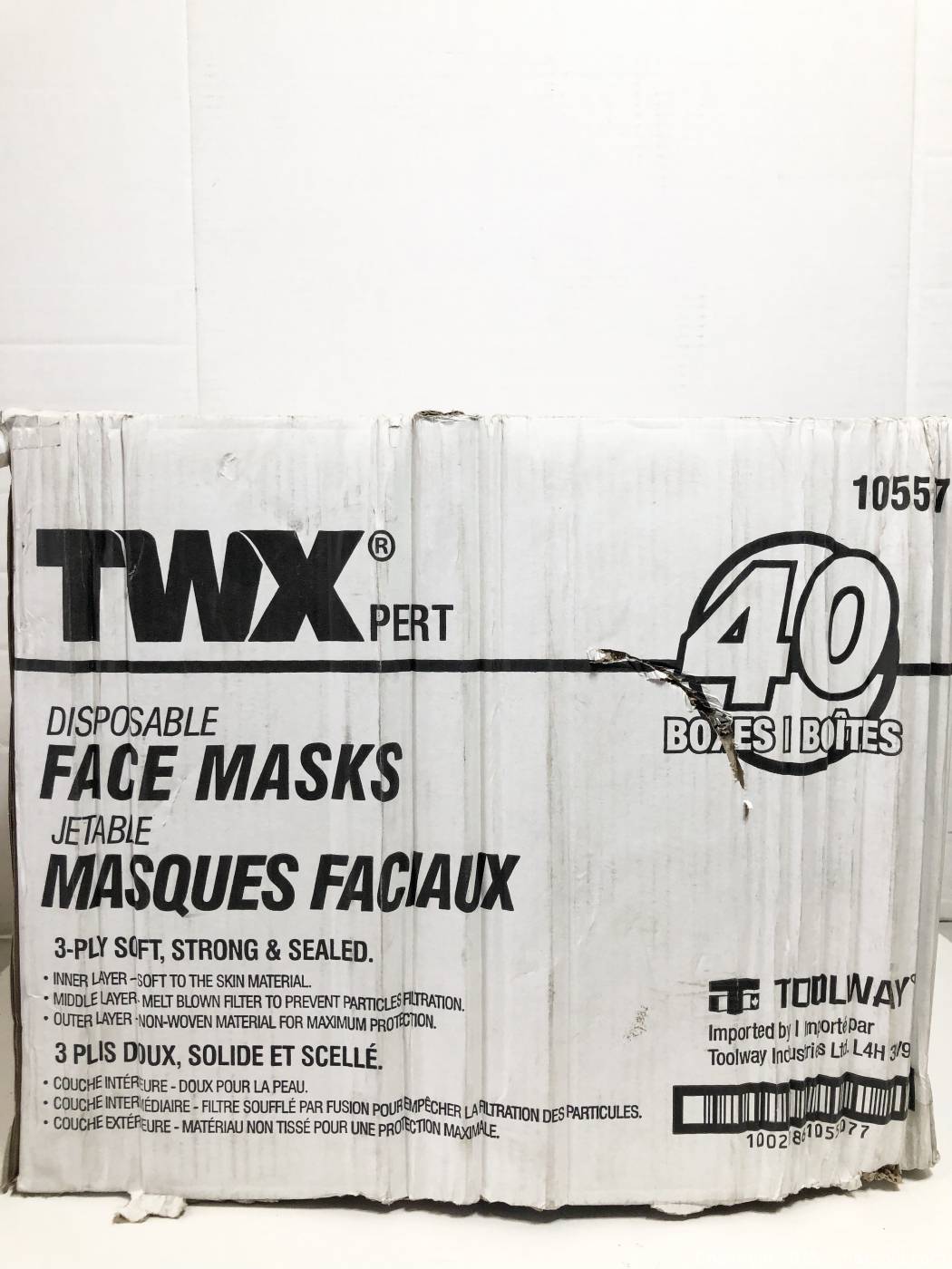 40 Box of 50Pcs TWXpert Disposable Face Masks | Brampton (Ontario ...