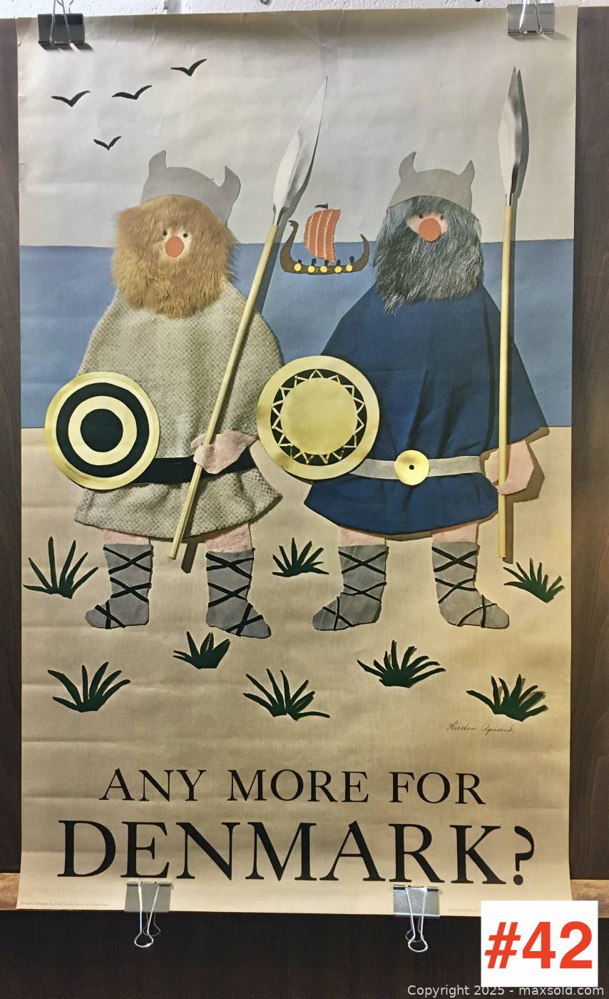 vintage DENMARK TOURISM POSTER 1964 "Any More For Denmark" | Toronto ...