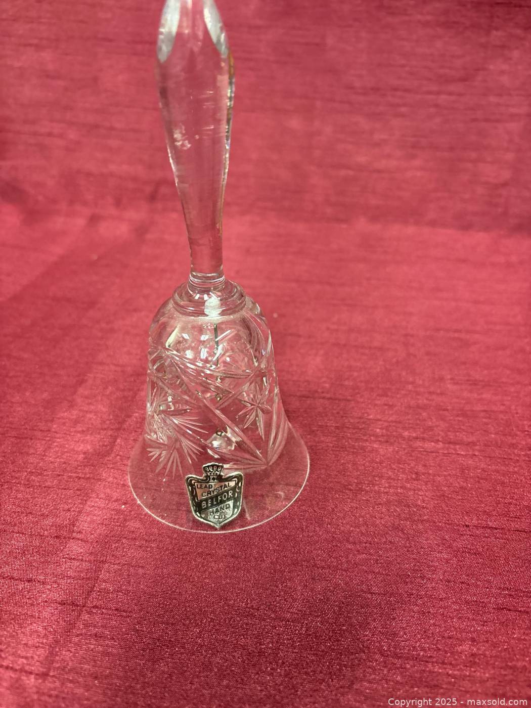 Belfor Lead Crystal Hand Bell with Cut Starburst Pattern | Renfrew ...