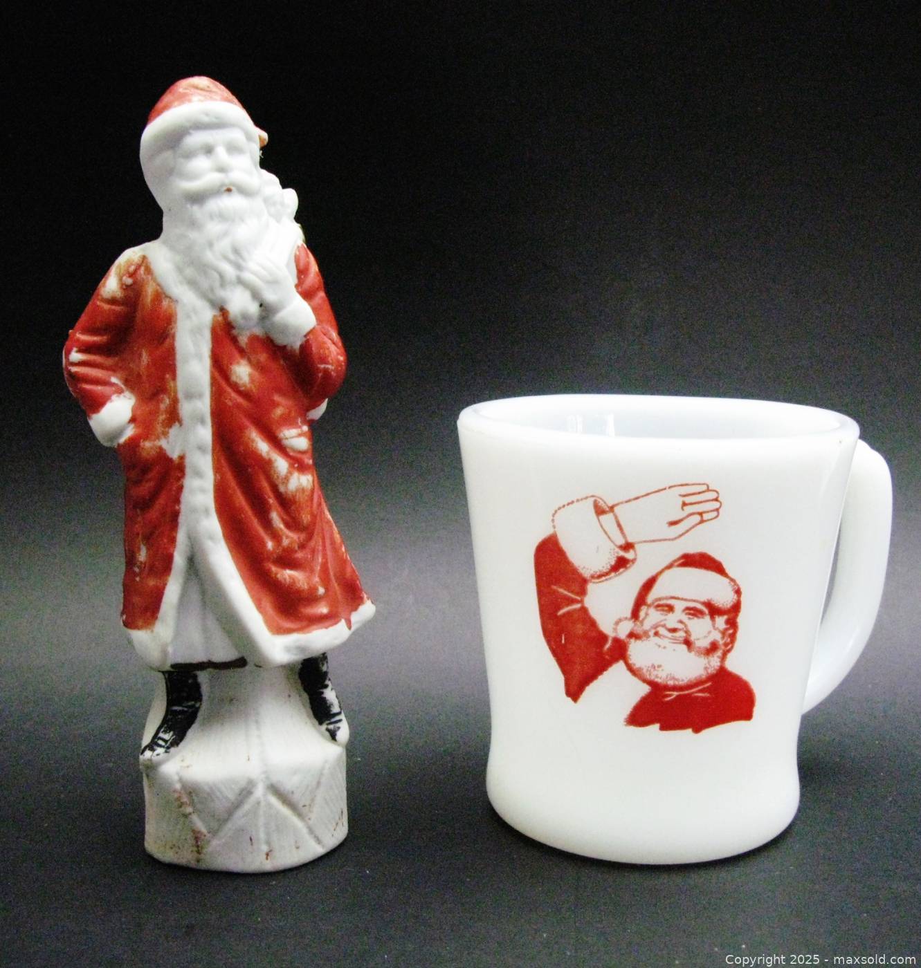 Vintage Santa Figure & Fire King Mug | Aurora (Ontario, Canada) PARTNER ...