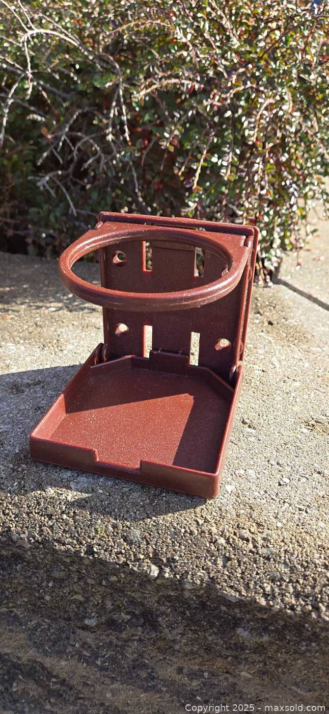 Pair of Injection Molded Plastic Beverage Holder, Reddish-Brown ...