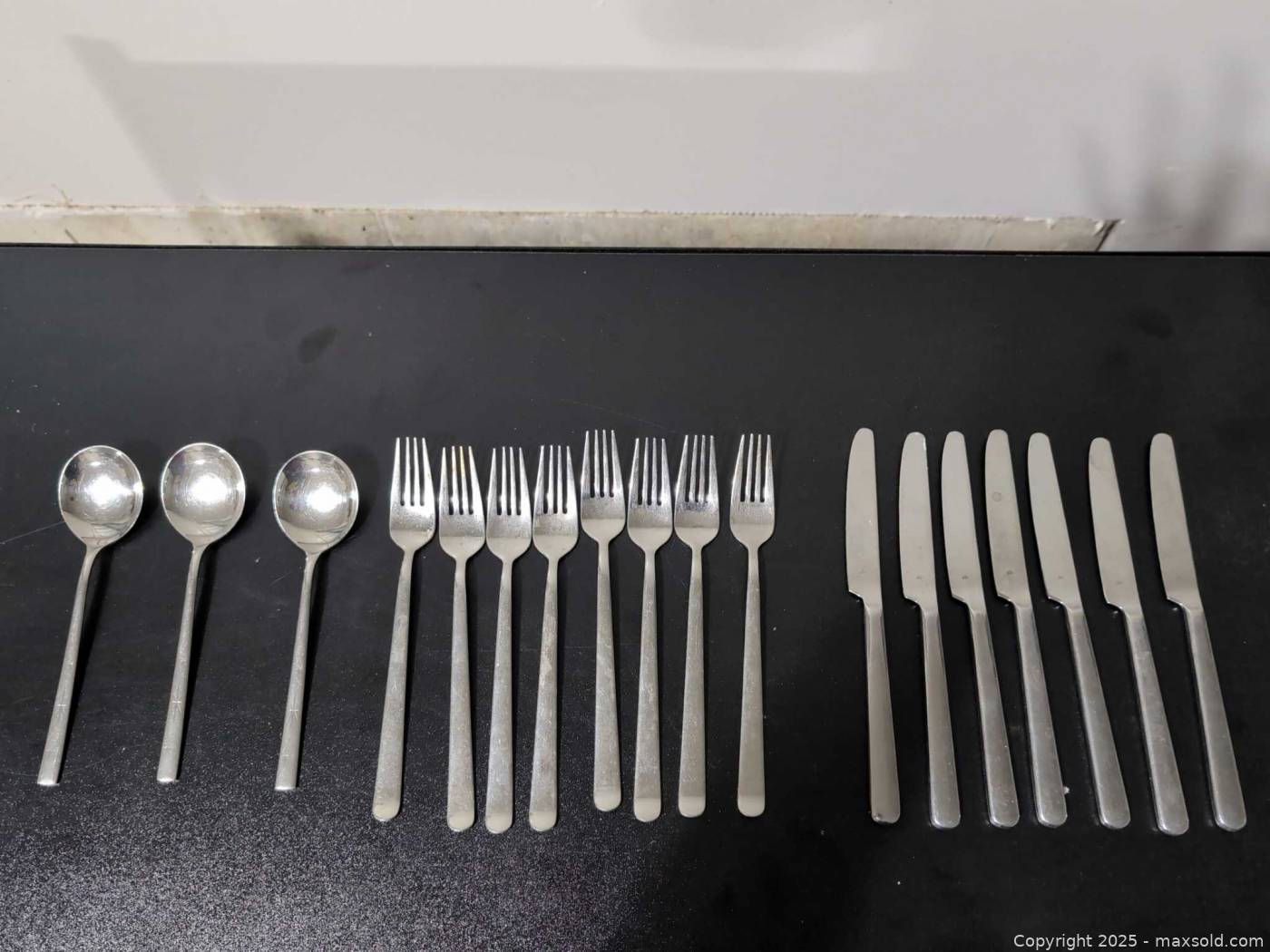 BSF Stainless Steel Flatware/Cutlery Lot, 18 Pieces, Matte Silver ...