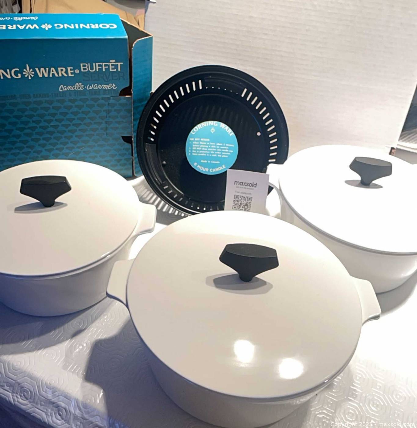 CorningWare Buffet Casserole Set with Candle Warmer Insert - Timeless ...