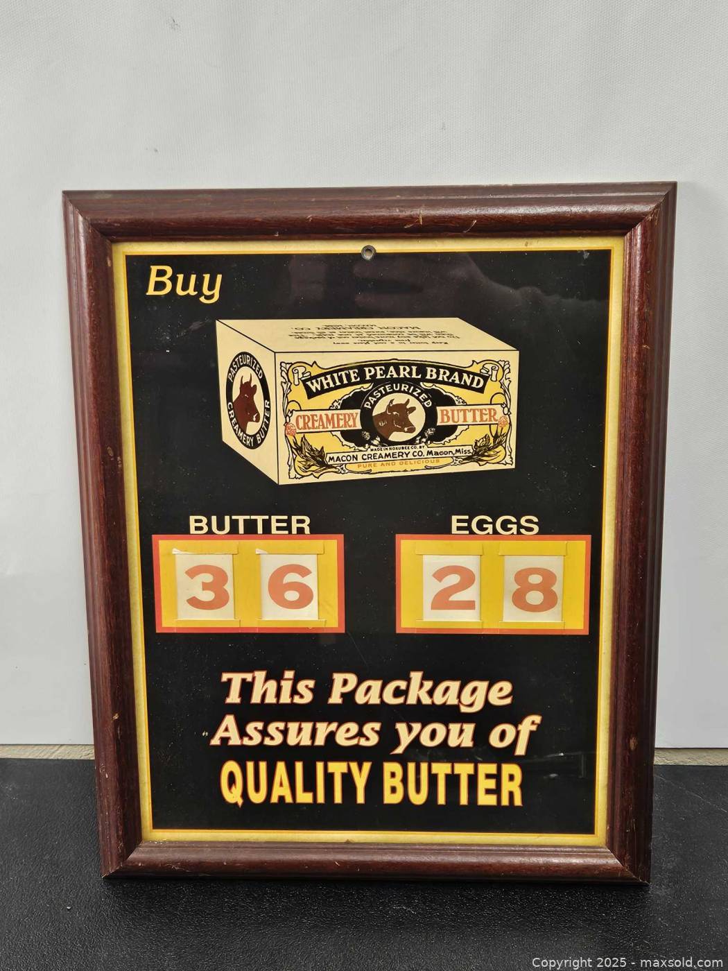 Vintage BUTTER & EGGS Buy White Pearl Brand Creamery Butter Cardboard ...