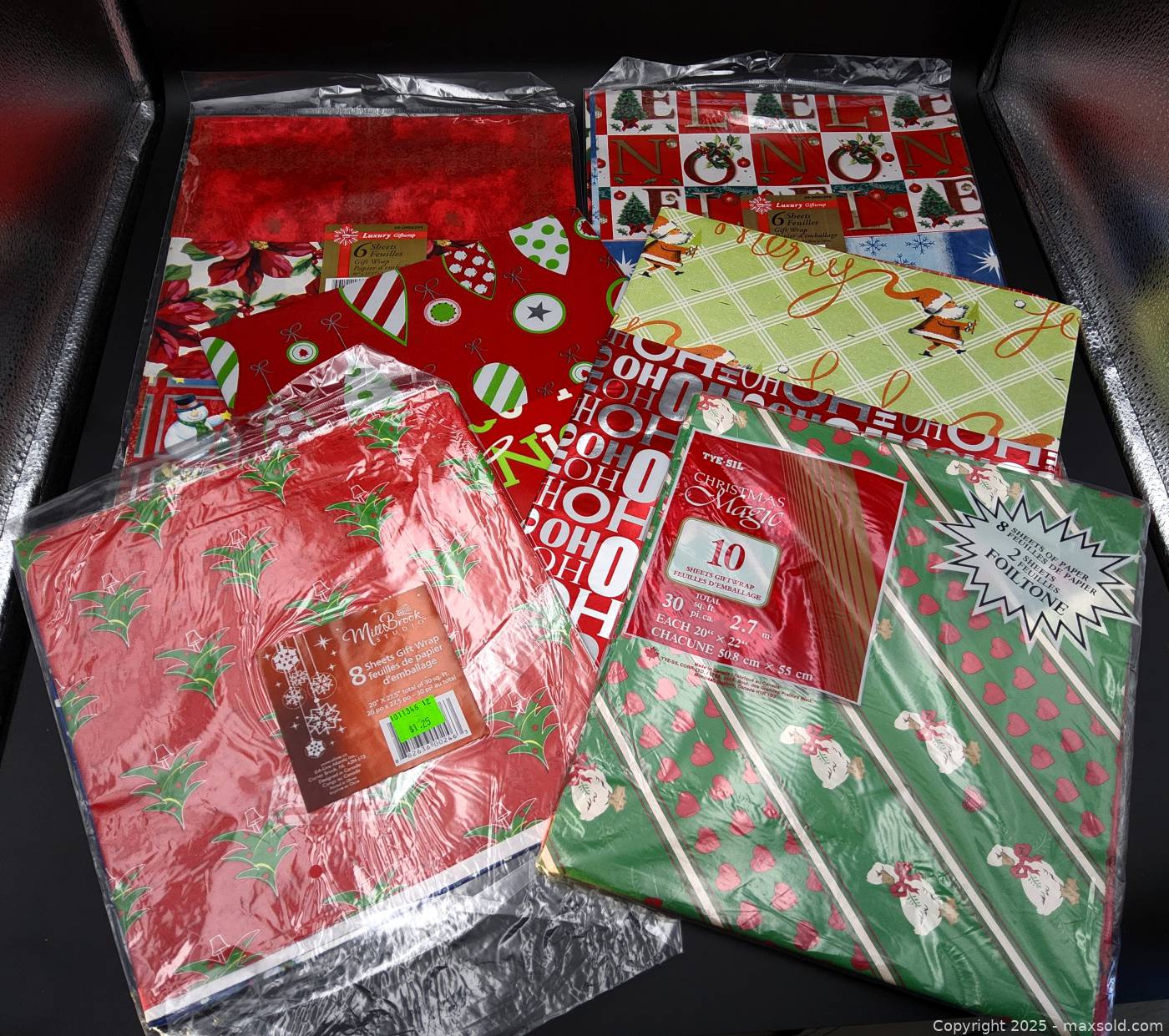 6 Vintage NEW Christmas Multi Sheet Gift Wrap / Wrapping Paper ...