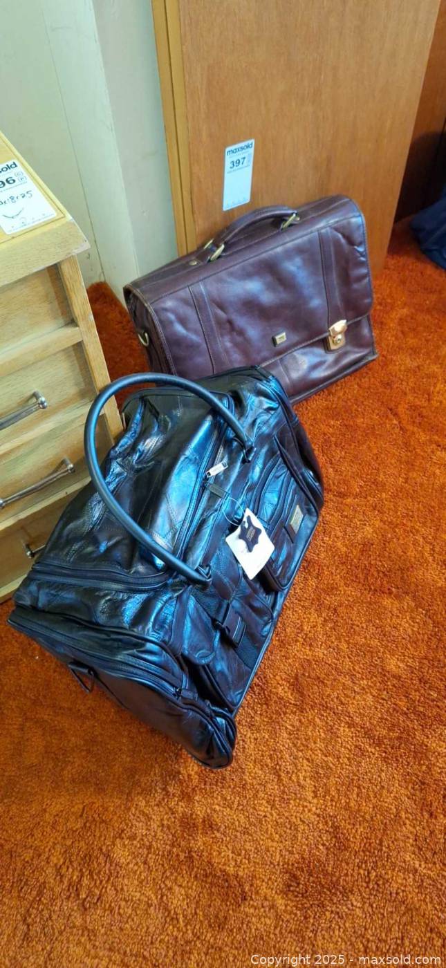Leather Bags: Black Duffel & Brown Briefcase A | Ottawa (Ontario ...