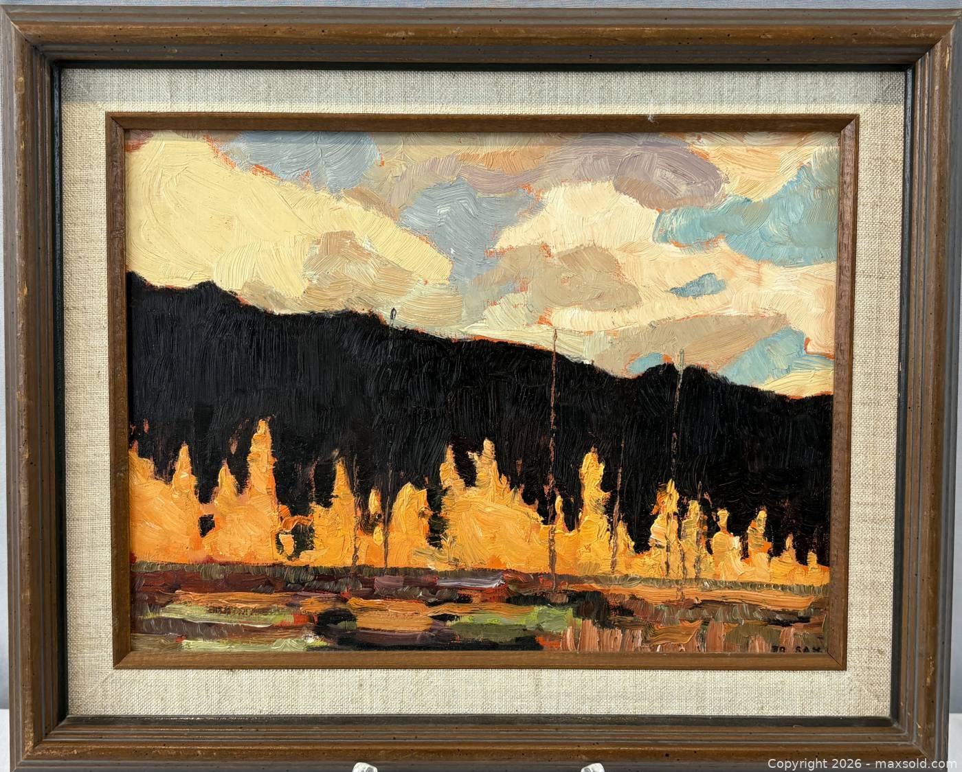 Oil on Canvas Landscape Reproduction of Tamarack Swamp by Canadian ...