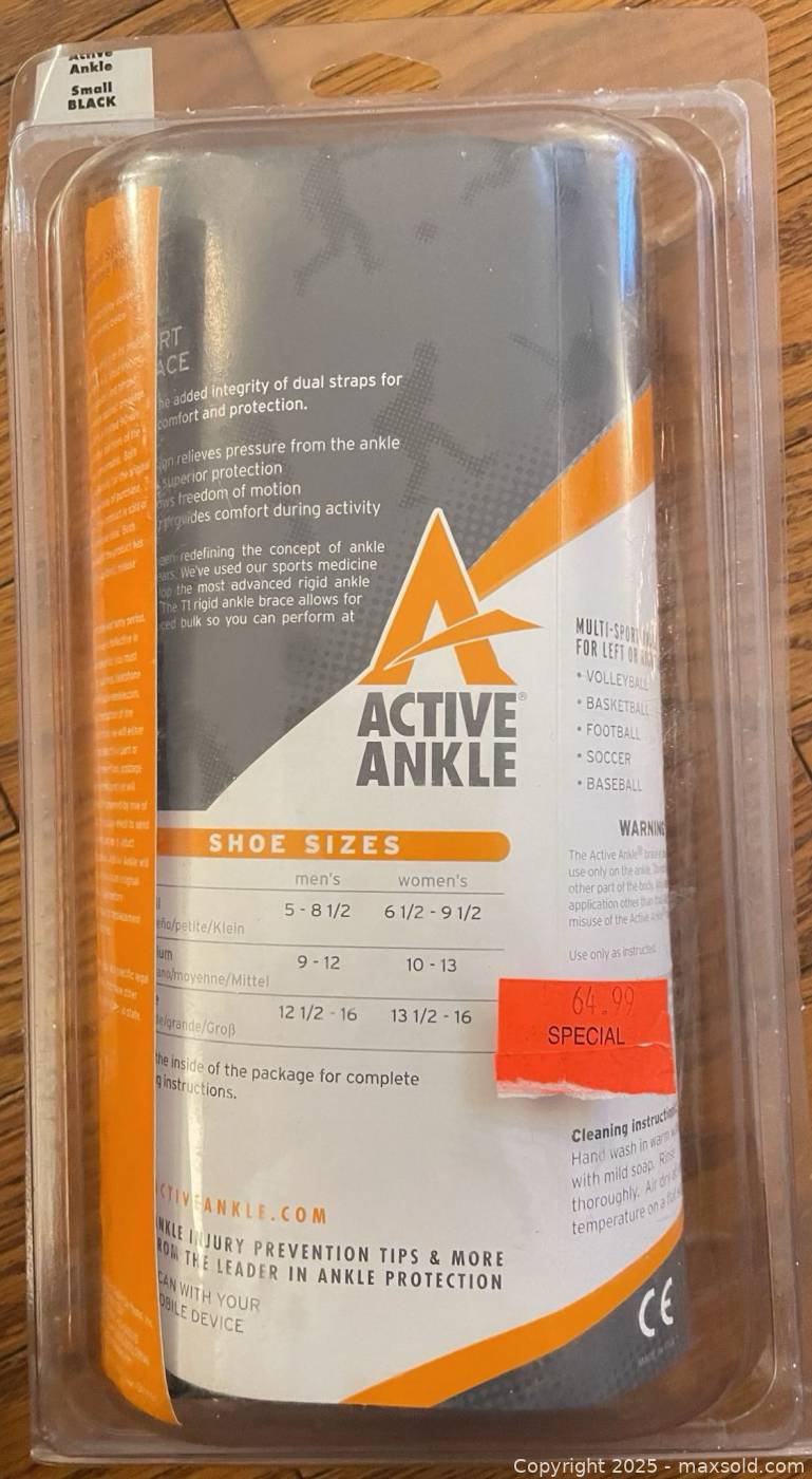 Active Ankle T1 Multi-Sport Rigid Dual-Strap Ankle Brace, Small ...