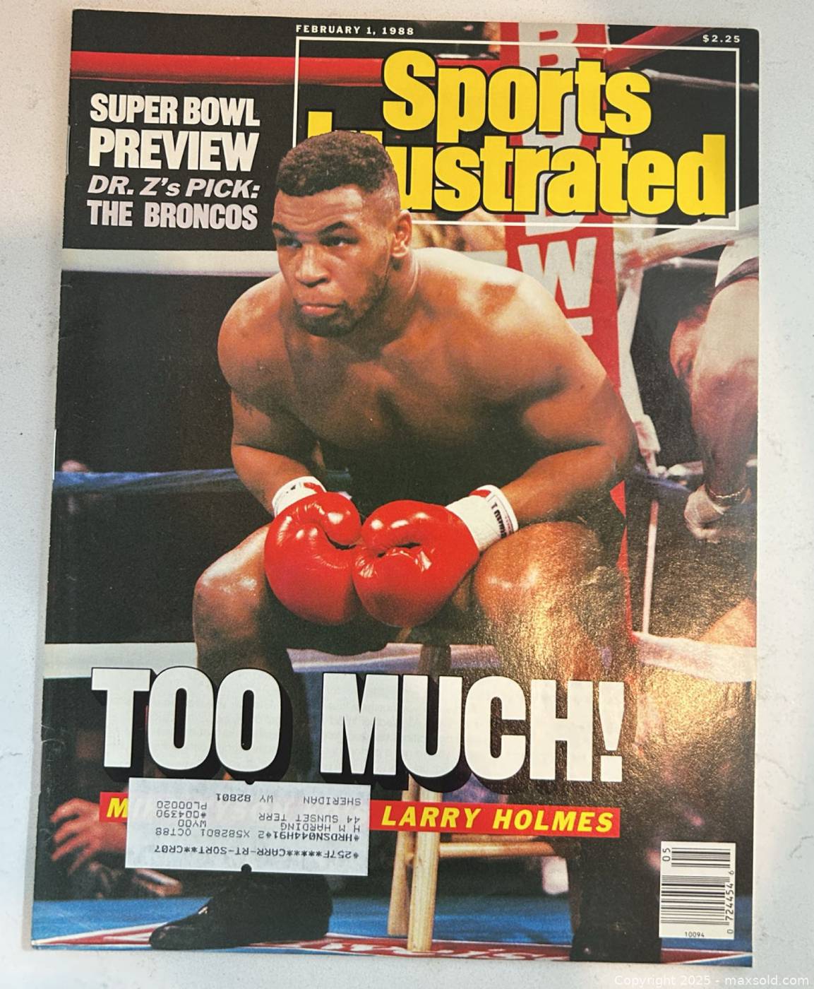 Sports Illustrated Magazine - MIKE TYSON - Too Much! KO's Larry Holmes ...