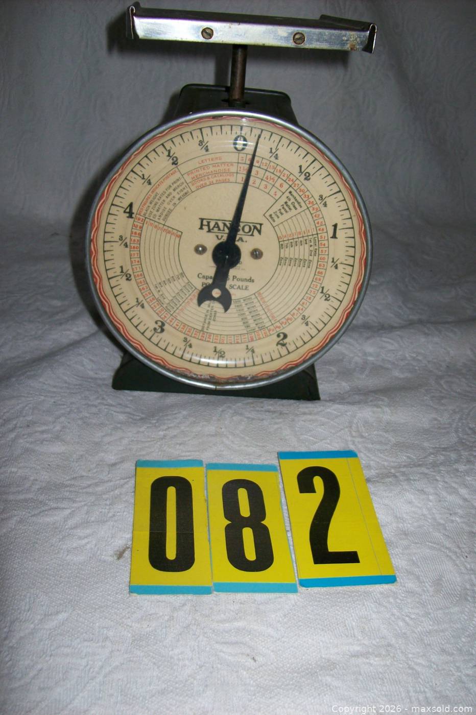 Vintage Hanson USA Postal Scale | Maxsold
