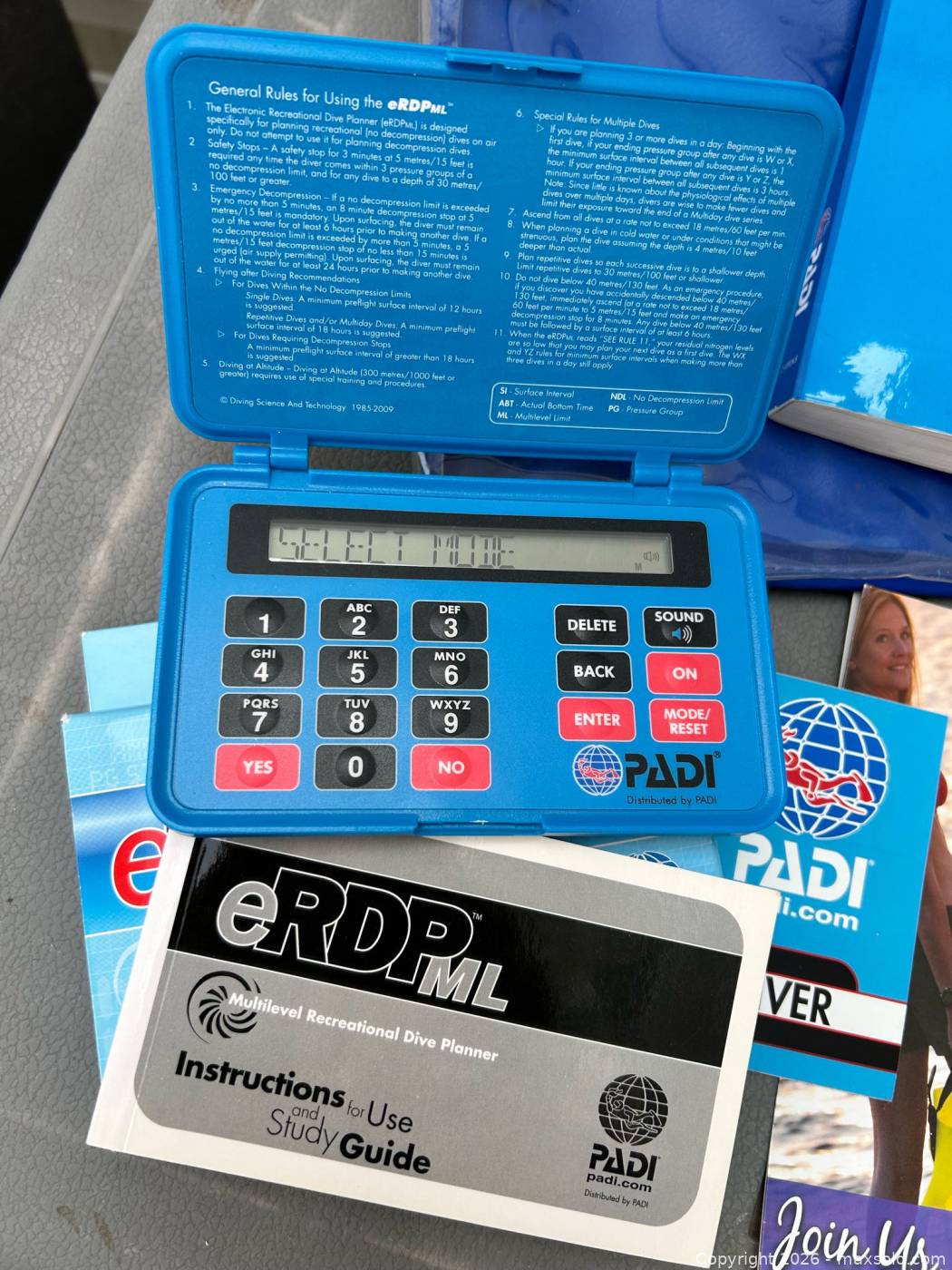 PADI Open Water Diver Kit + 2 eRDPML Dive Planners | Maxsold