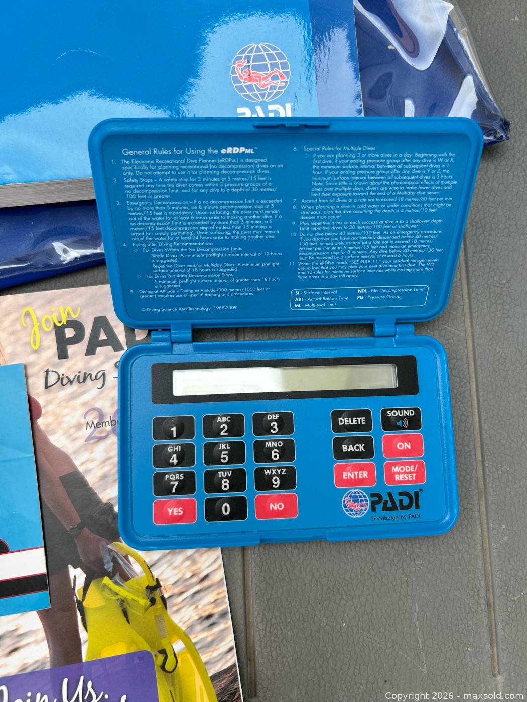 PADI Open Water Diver Kit + 2 eRDPML Dive Planners | Maxsold