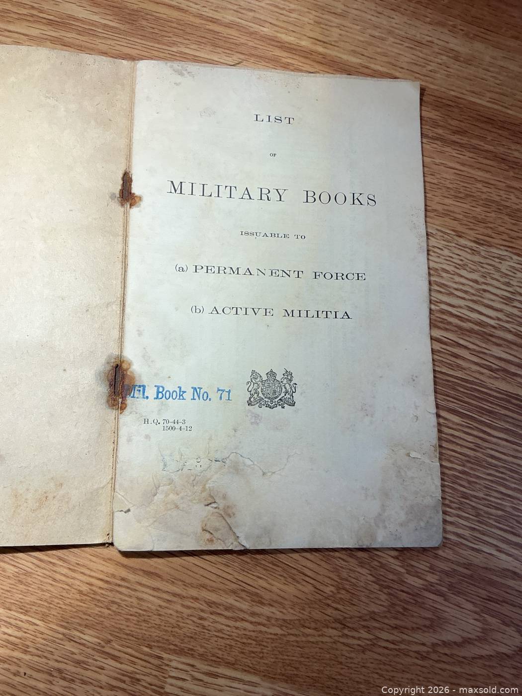 Antique Military Books A | Maxsold