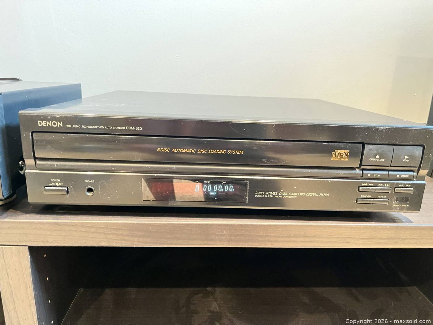 Denon Equalizer, Denon Five Disc CD Player and Speakers with stands ...