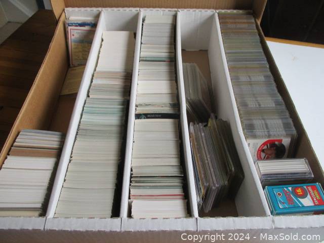Large Flat Box 5 Rows Of Assorted 90's Hockey Cards. Various Sets ...