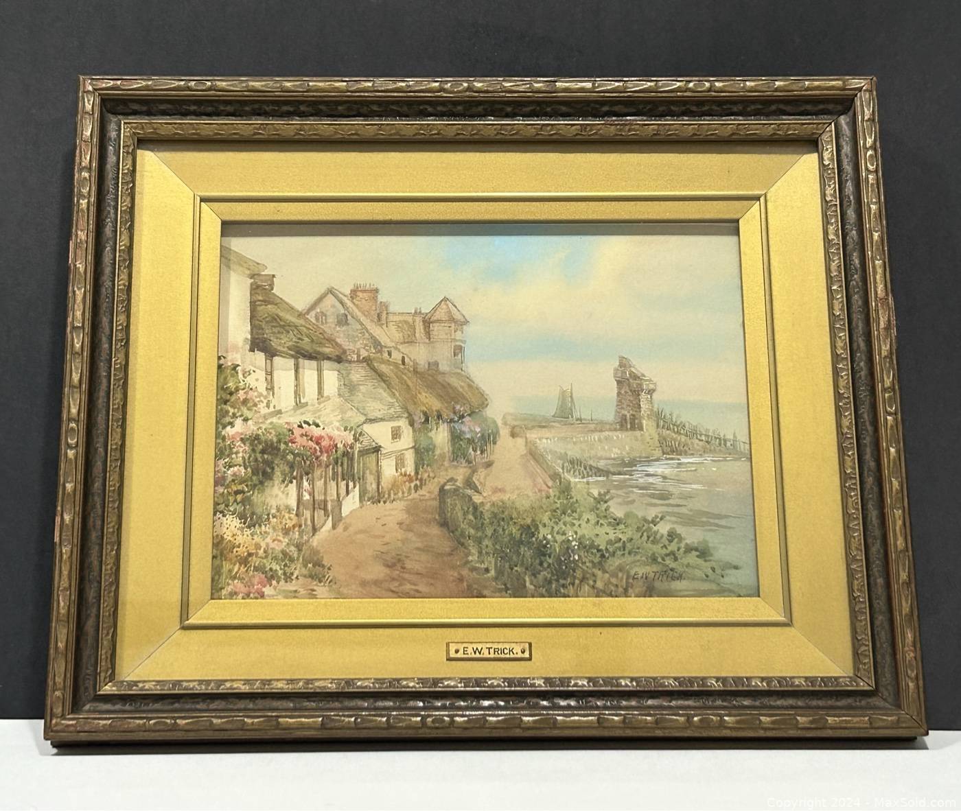 Edward William Trick 1902-1991 Watercolour Mars Hill , Devon (II ...