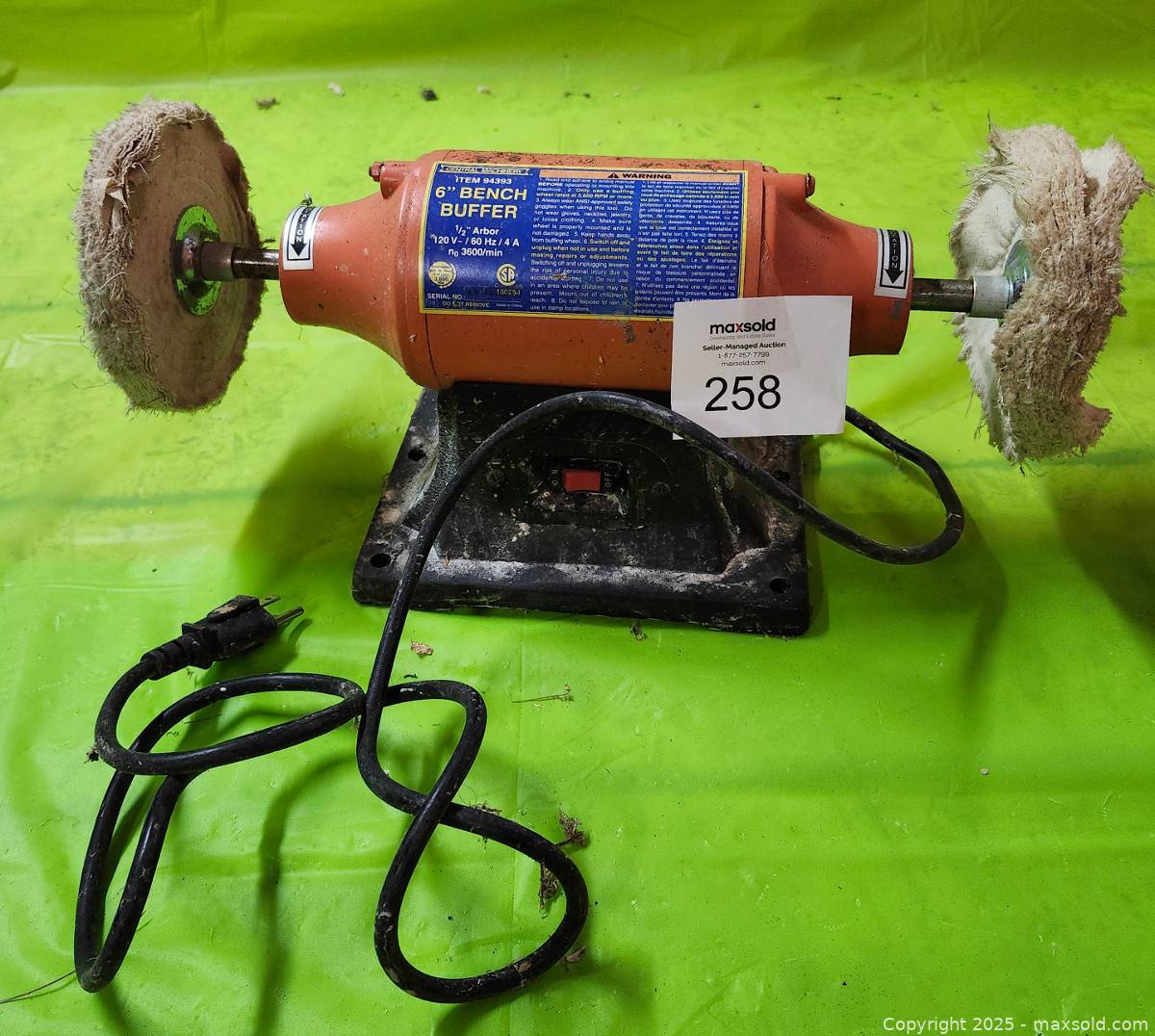 CENTRAL MACHINING ELECTRIC 6” BENCH BUFFER | Lanark (Ontario, Canada ...