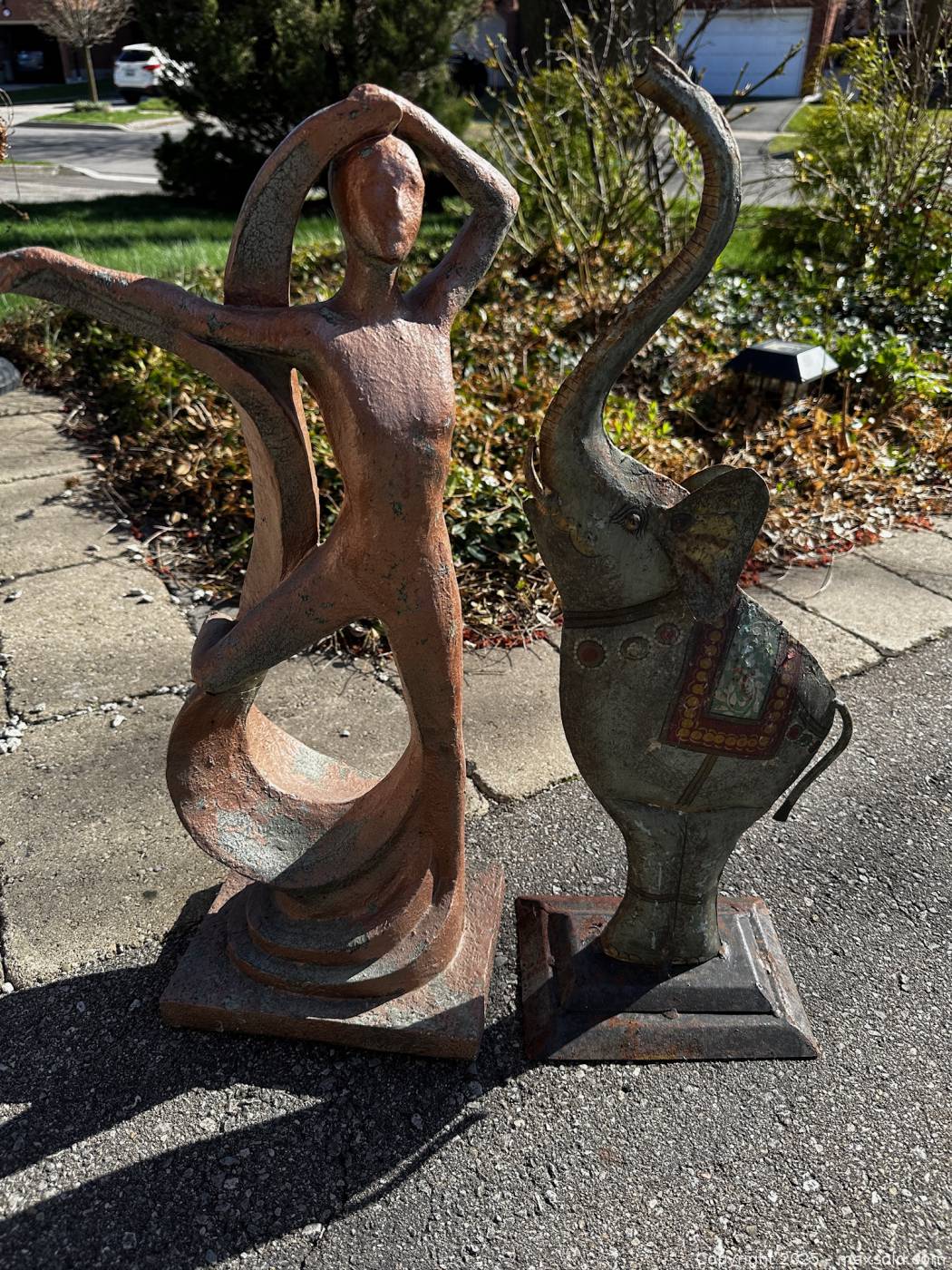 Two Decorative Statues, Female Figure & Elephant | Vaughan (Ontario ...