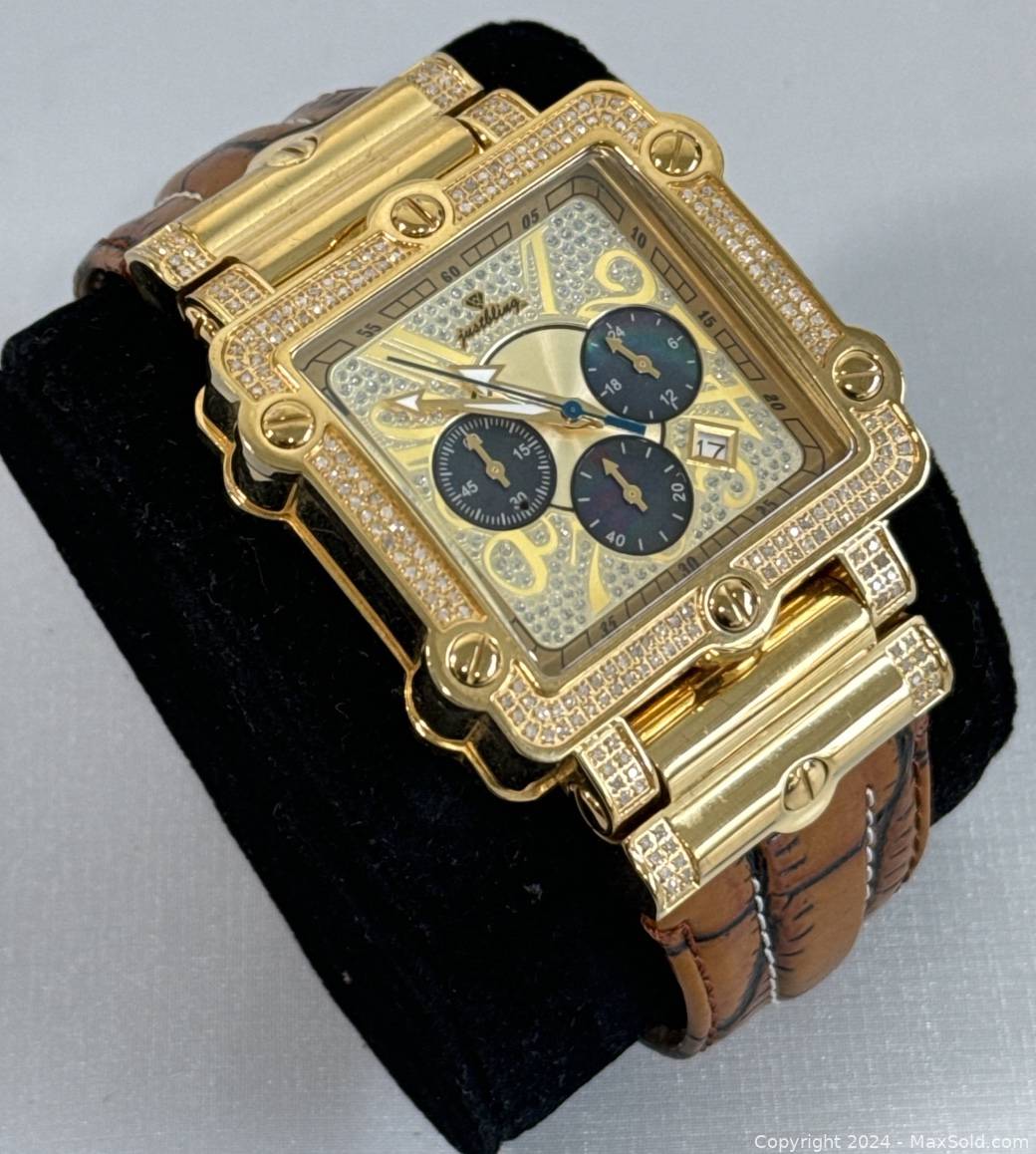 JBW Men's Luxury Wrist Watch with Leather Band in Original Box & Manual ...