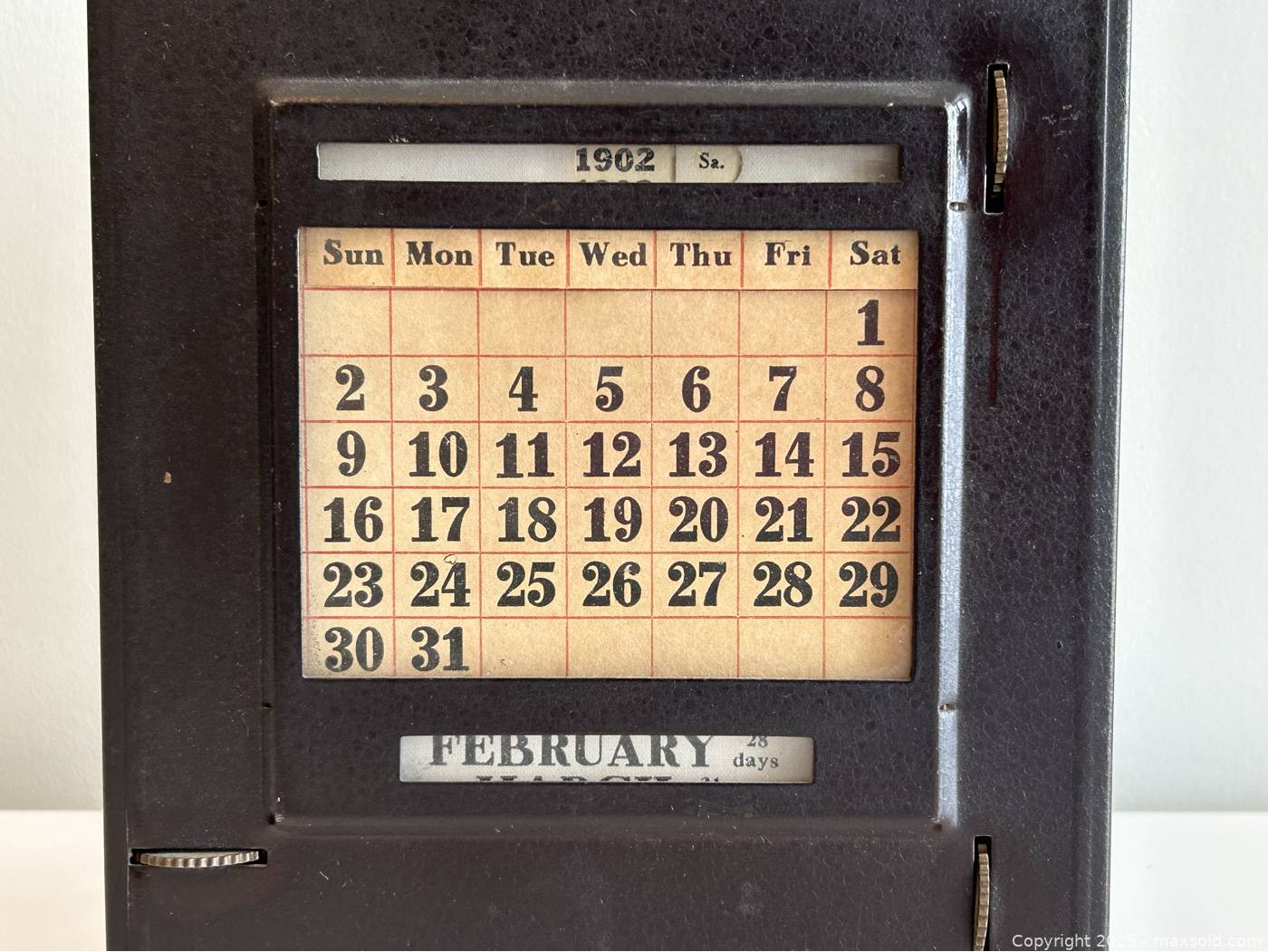 Antique 1902 Perpetual Desk Calendar | Port Dover (Ontario, Canada ...