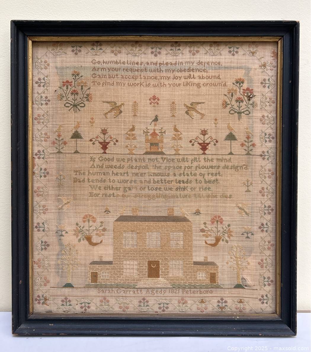 Antique Framed Sampler c.1821 Peterborough | Toronto (Ontario, Canada ...