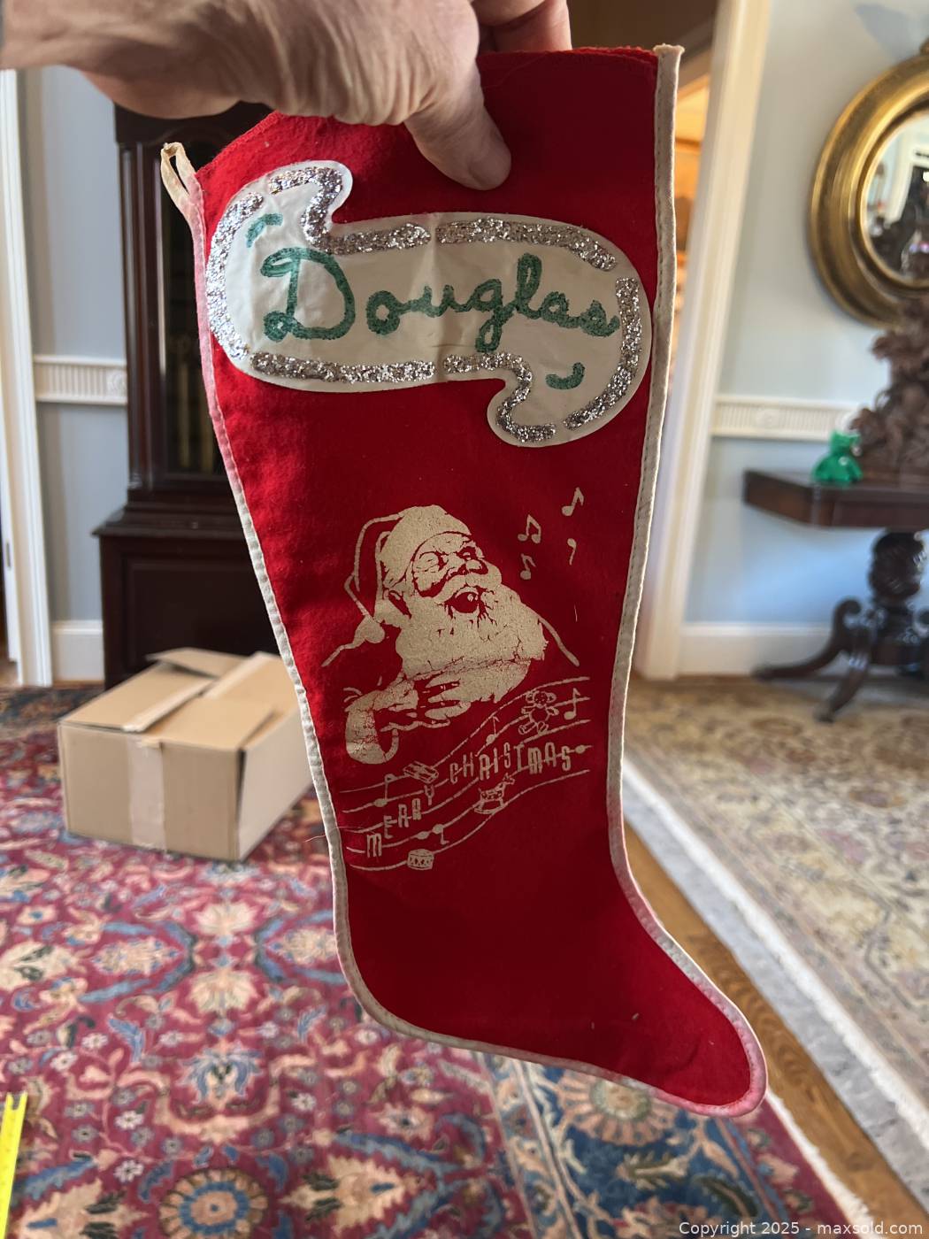 MCM Swick Santa Claus Stocking Santa Singing Presley Douglas ...