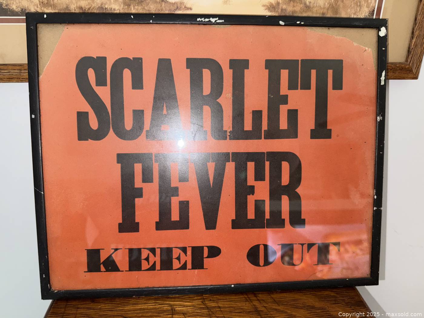 Antique Scarlet Fever Quarantine Sign | Frenchtown (New Jersey, USA ...