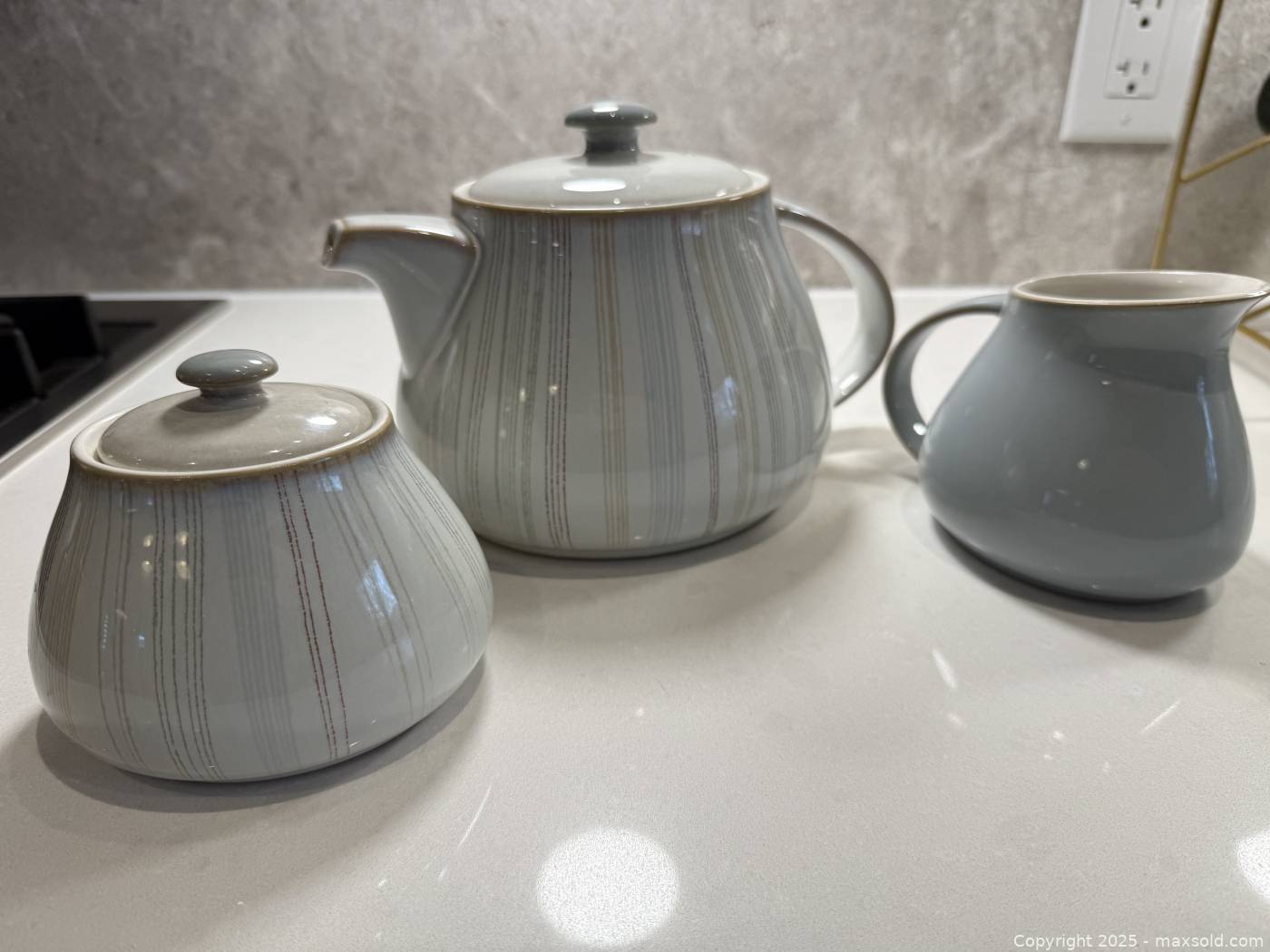 Denby Tea Set, “Mist Falls” Teapot, Milk Jug, Sugar Pot | Toronto ...