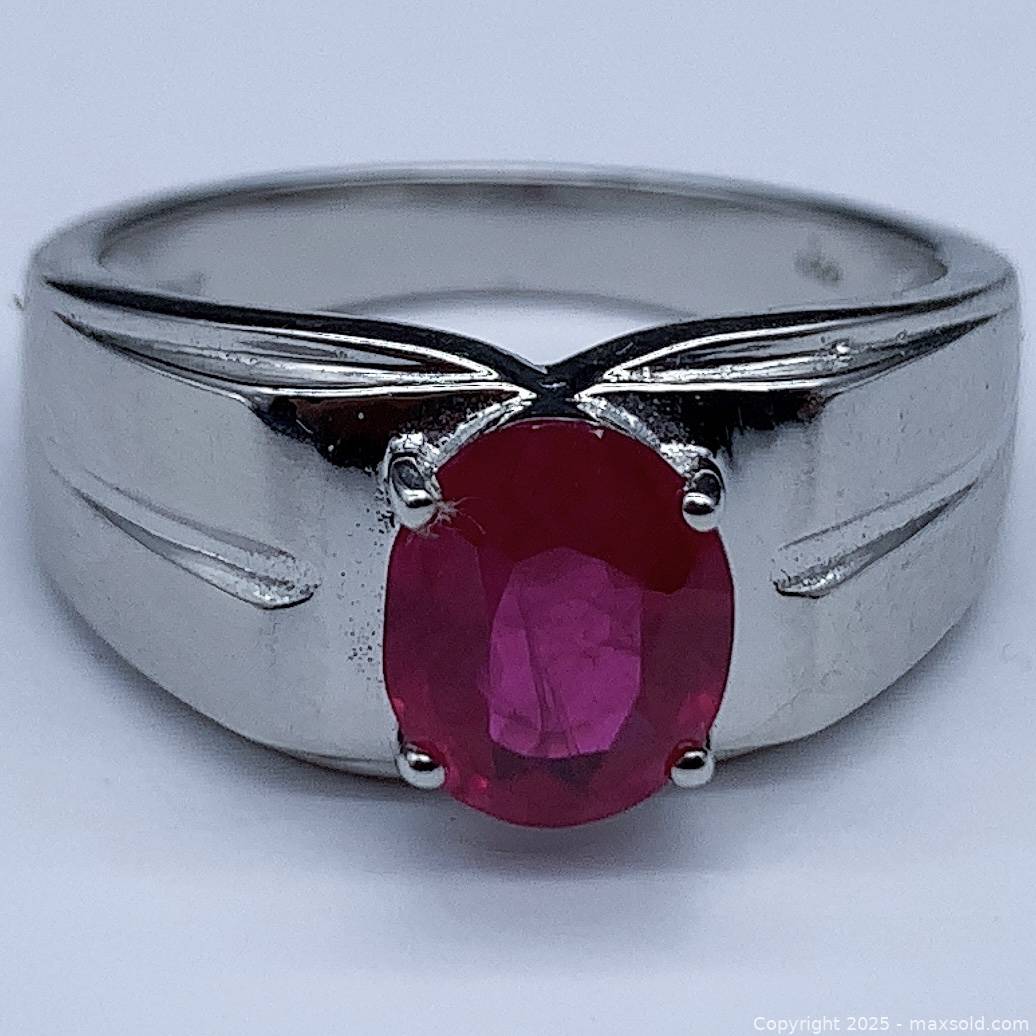 1.80ct Vivid Red Ruby Gemstone Ring 925 Sterling Silver | Vancouver ...