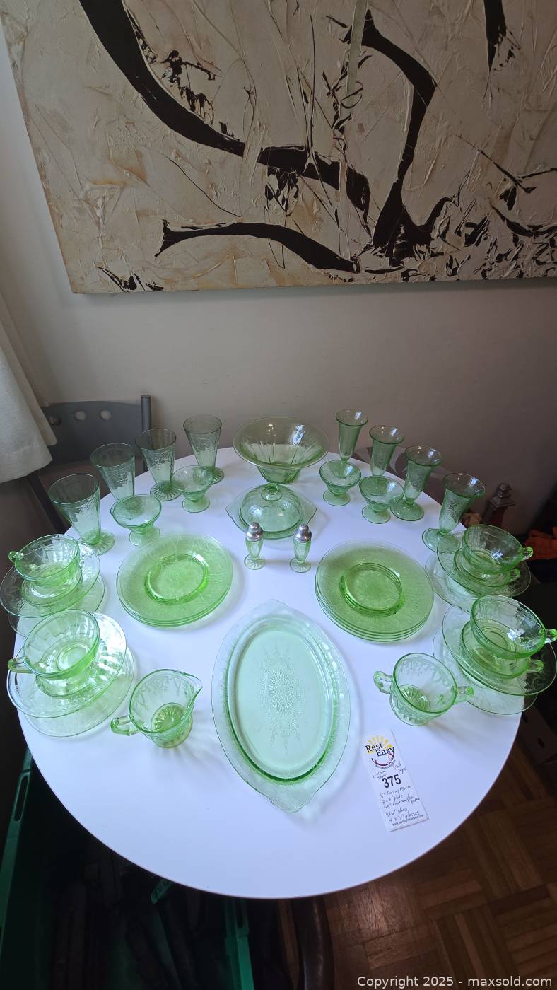 Uranium Glass Dinnerware Set b | Vancouver (British Columbia, Canada ...