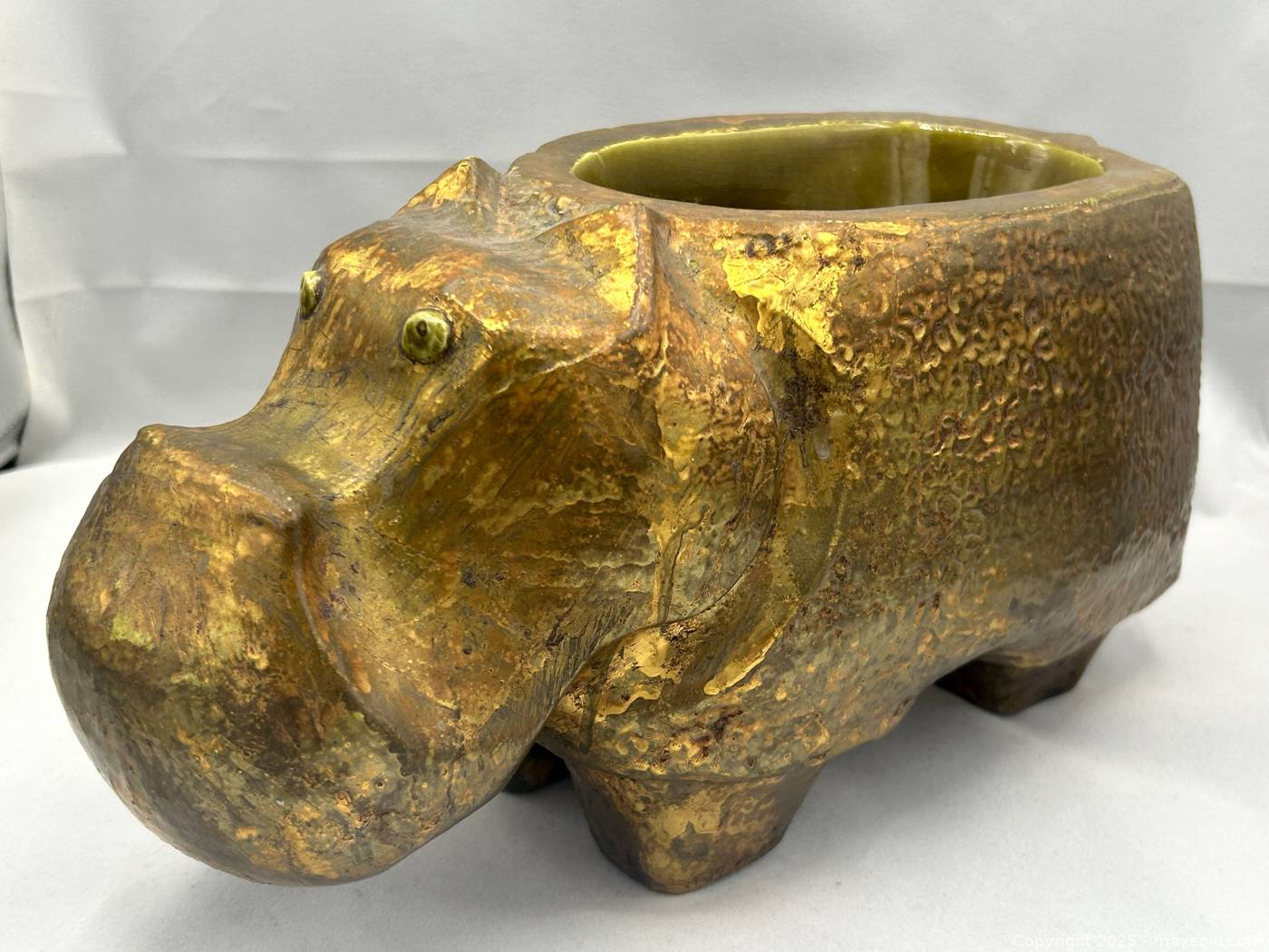 Whimsical Mid-Century Hippopotamus Bowl Catchall – 13" | Los Angeles ...
