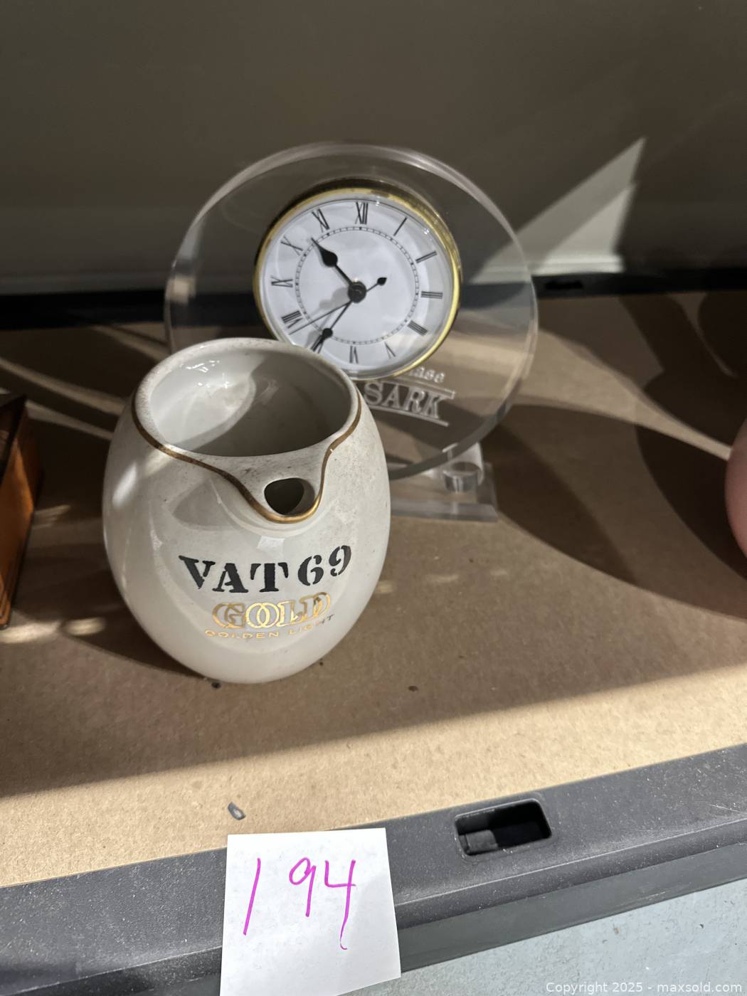 Cutty Sark Clock, Vintage Vat 69 Gold blended Water Pitcher | Warwick ...