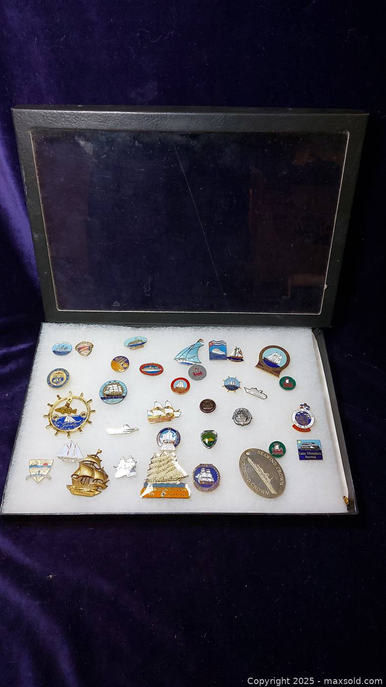 Vintage Nautical Pins Collection: Metal Ship-Themed Set | Haldimand ...