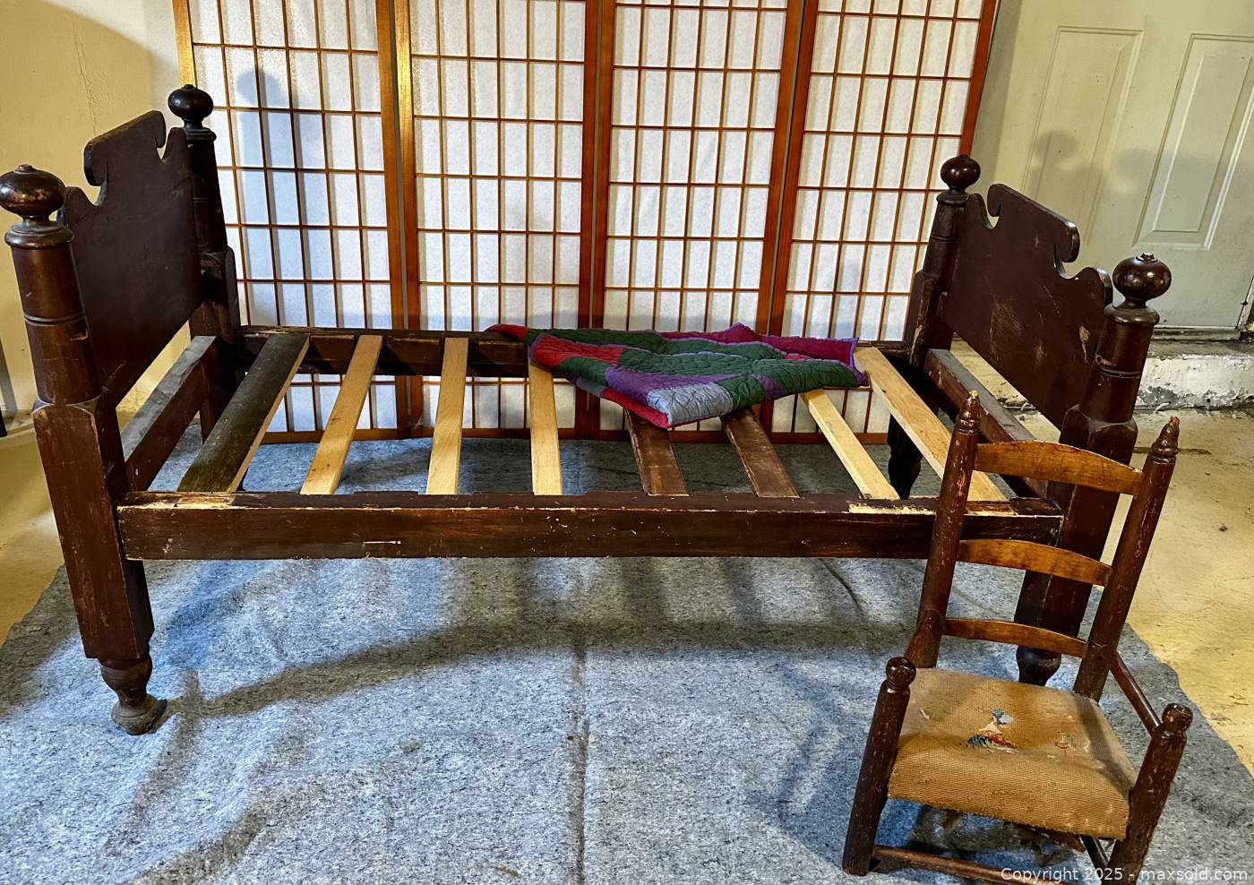 The Fido/St. Bernard Cannonball Bed and Ladderback Chair | Sutton ...