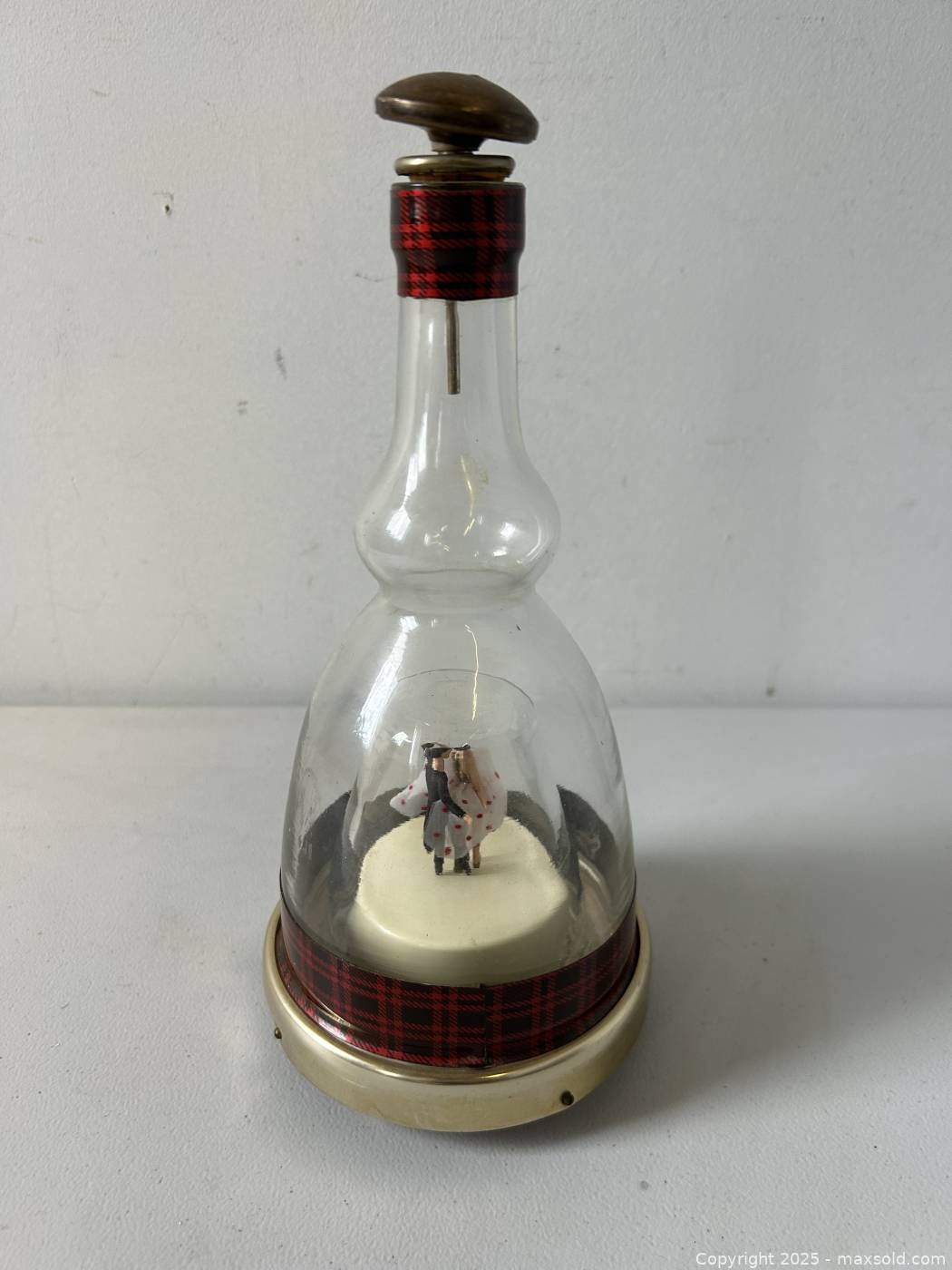 C.1960 Bols Musical Dancing Ballerina Couple Decanter Music Box Working ...