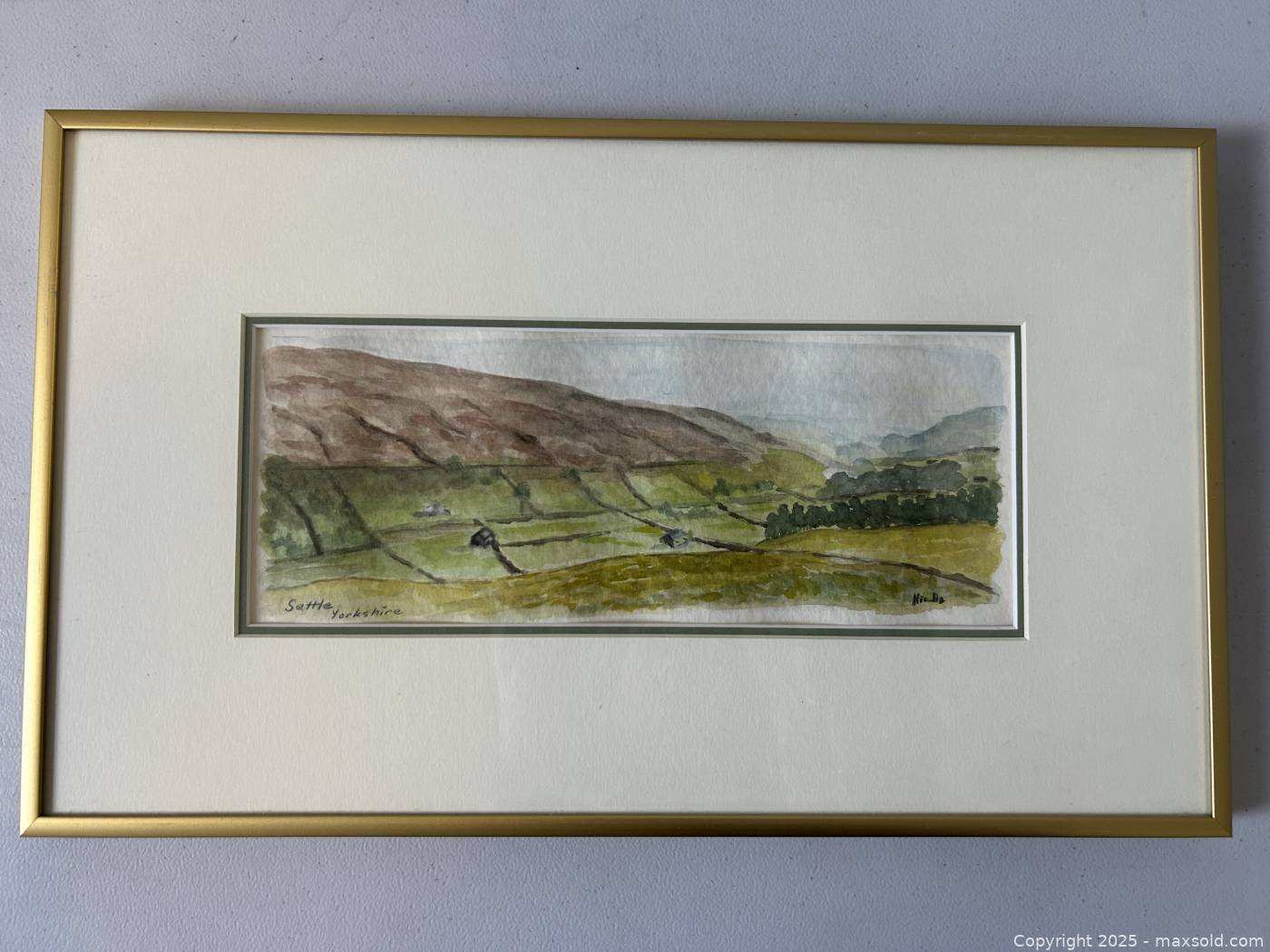 Fetching "Settle" Yorkshire Dales Watercolour Painting Artist Signed ...