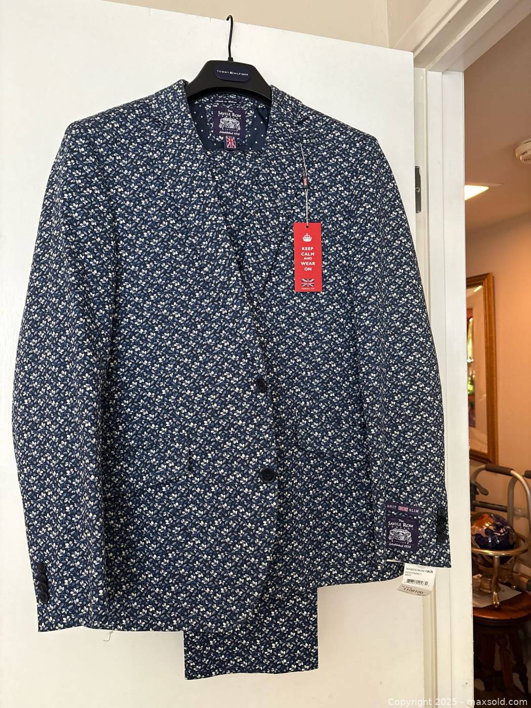 The Savile Row Co men’s 40 Suit Blue New w/tags - sm Floral pattern ...