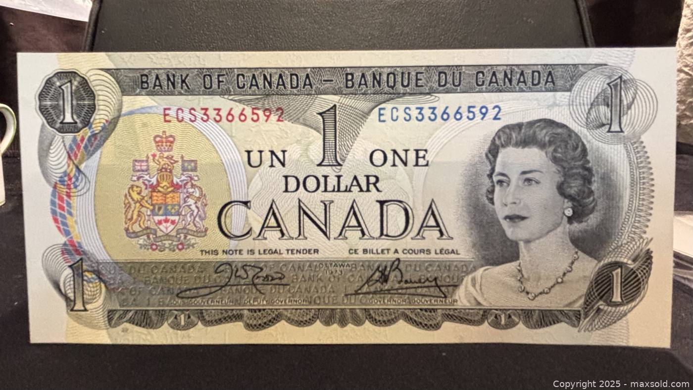 1973 Bank Of Canada One Dollar Bill Uncirculated Banknote | Aurora ...