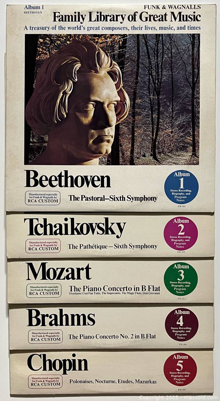 Classical Composers(Beethoven, Tchaikovsky, Mozart, Brahms, Chopin) 5 ...