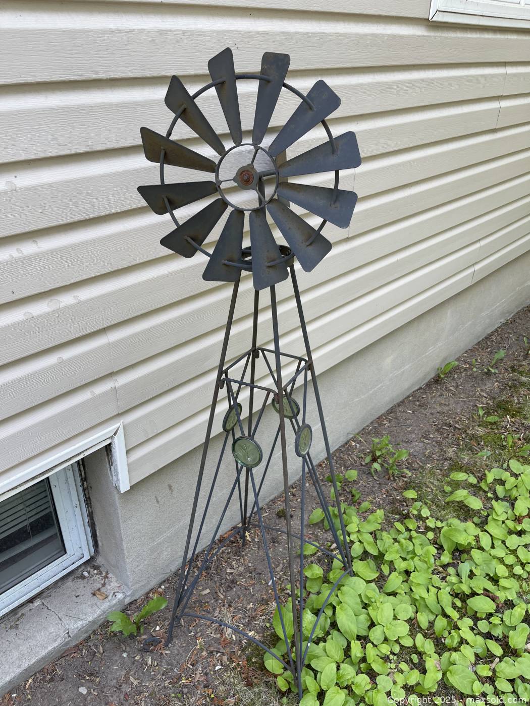 4 Ft Black Metal Garden Windmill for Outdoor Decor | Ajax (Ontario ...