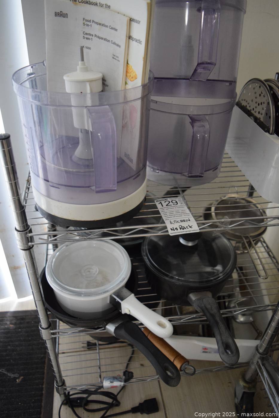 Kitchen Appliance Lot with Braun Food Processor, Cookware, Pasta Maker ...