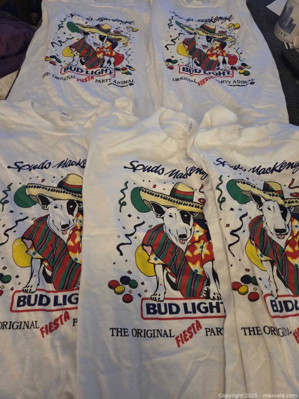 5 vintage new old stock 1987 spuds mackenzie shirts | Sun City (Arizona ...