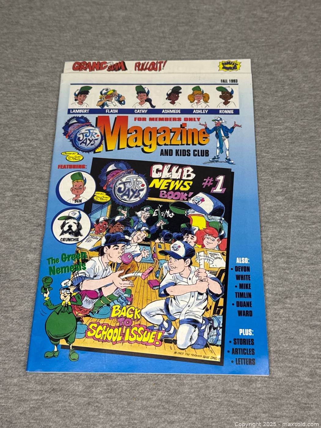 Jr. Jays Club News Book #1 - Back To School 1993 Blue Jays ...